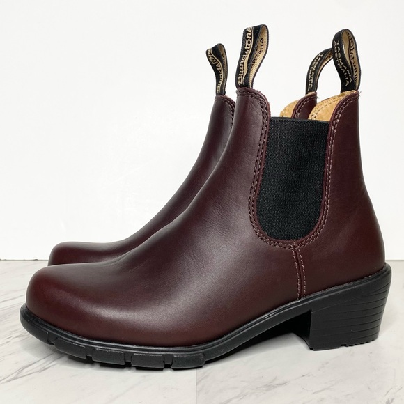 Blundstone | Shoes | Blundstone Red Burgundy Leather Chelsea Bootie 7 2 ...